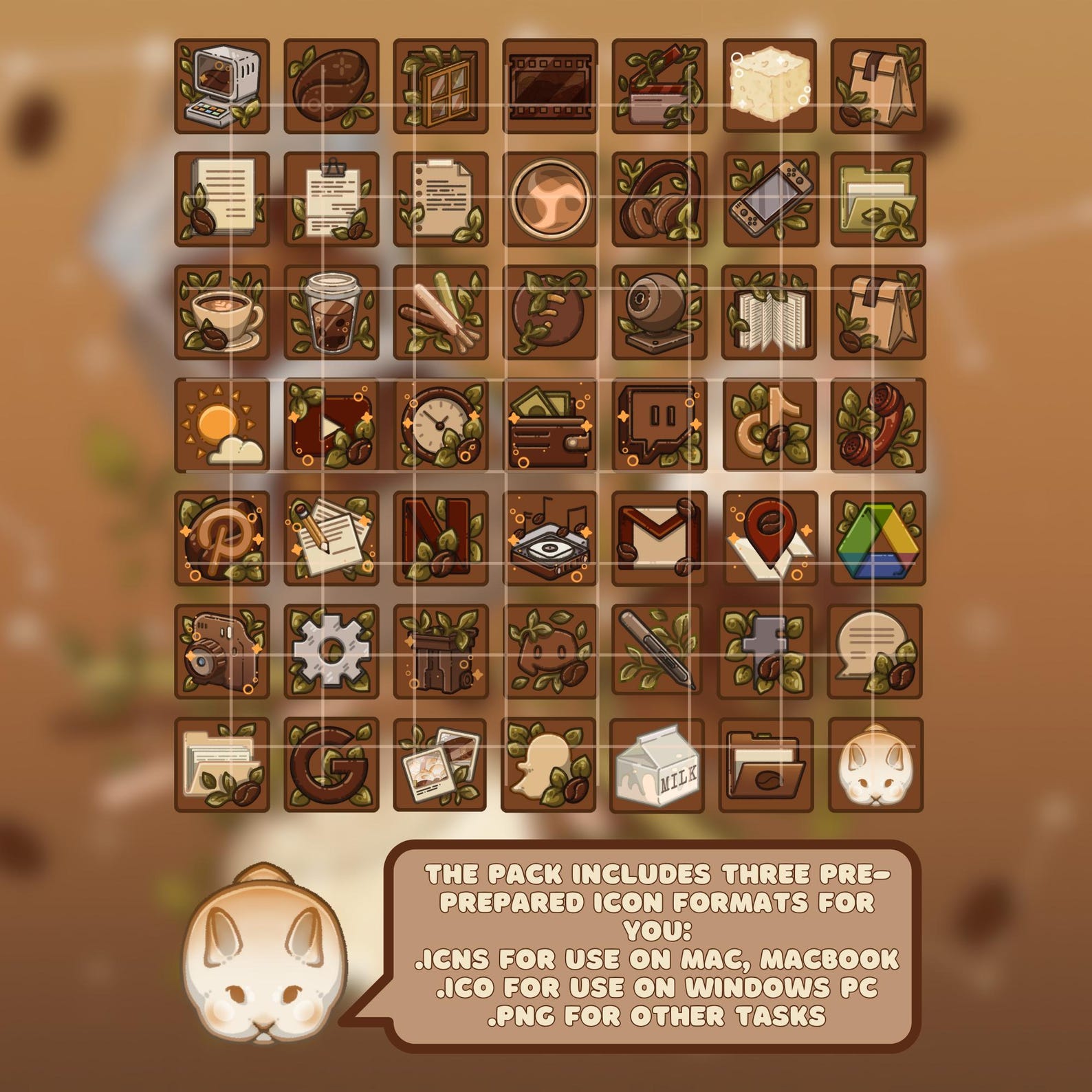 Cute Coffee Icons Pack (ios/android) - Etsy