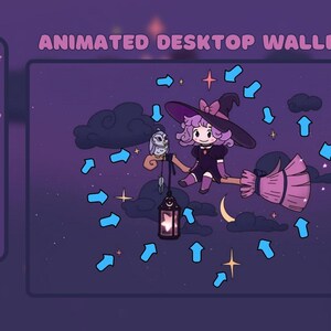 Desktop Wallpaper Cozy Witch Set: Animated Wallpapers + Lock Screens ...