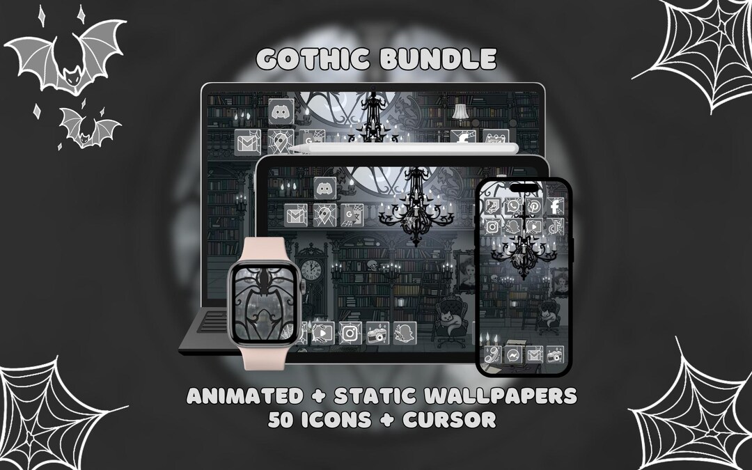Gothic Theme Bundle: Animated Desctop Wallpaper, Mac, Tablet, Phone ...