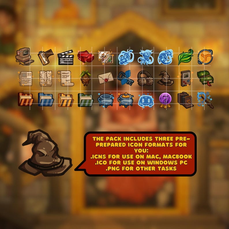 Magical Wizarding Icons Pack (ios/android) - Etsy