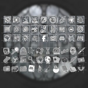 Gothic Icons Pack (ios/android) - Etsy