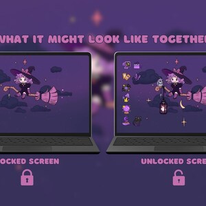 Desktop Wallpaper Cozy Witch Set: Animated Wallpapers + Lock Screens ...