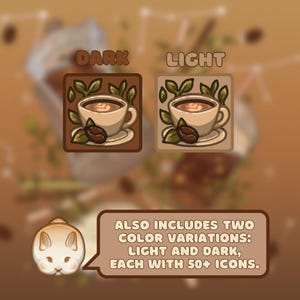 Coffee Desktop Icons Set Aesthetic Desktop Organizer Icon Cute Folder ...