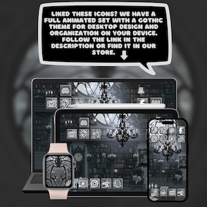 Gothic Icons Pack (ios/android) - Etsy