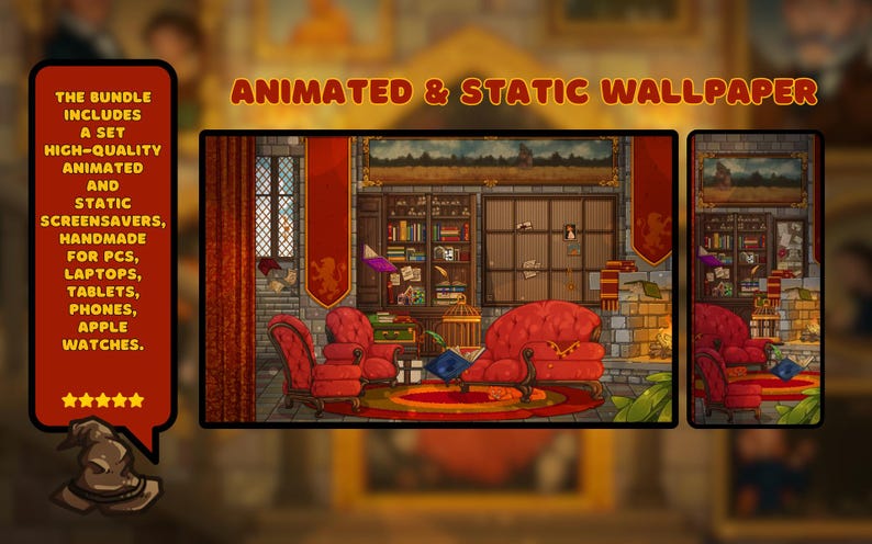 Magic School Desktop Wallpaper Bundle: Animated Screensavers, Icons ...