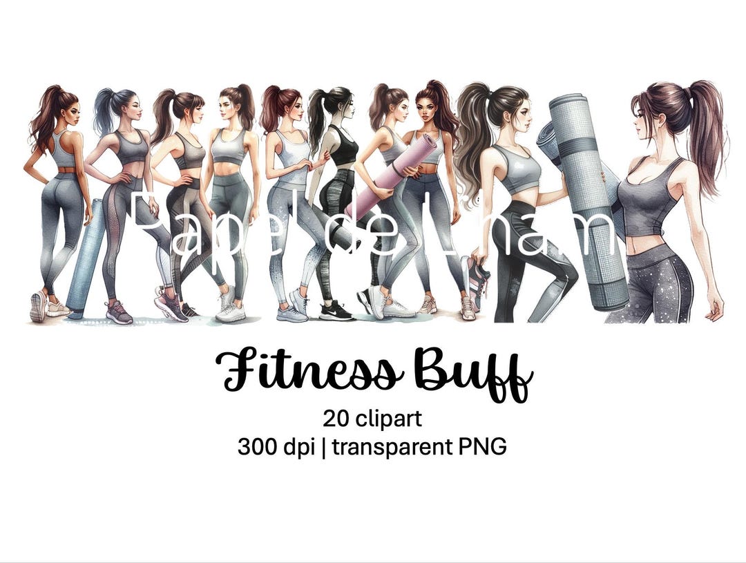 Fitness Buff High-resolution Fitness Enthusiast Illustrations Digital ...
