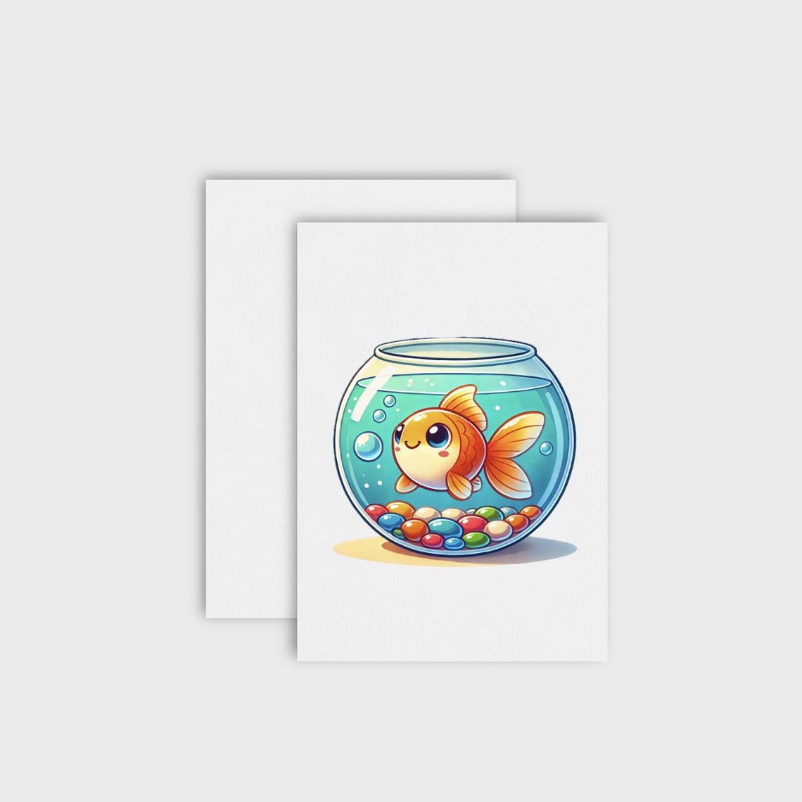 Happy Goldfish Clipart | Digital Fishbowl Graphics | High-resolution ...