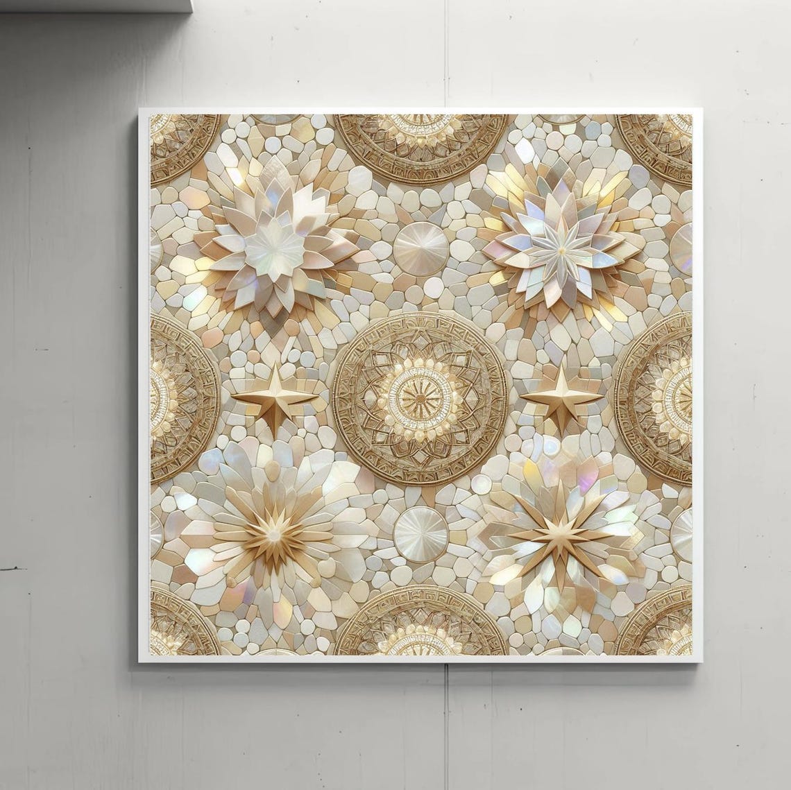 Capiz Shell Mosaic Digital Backgrounds | Filipino Parol-inspired ...