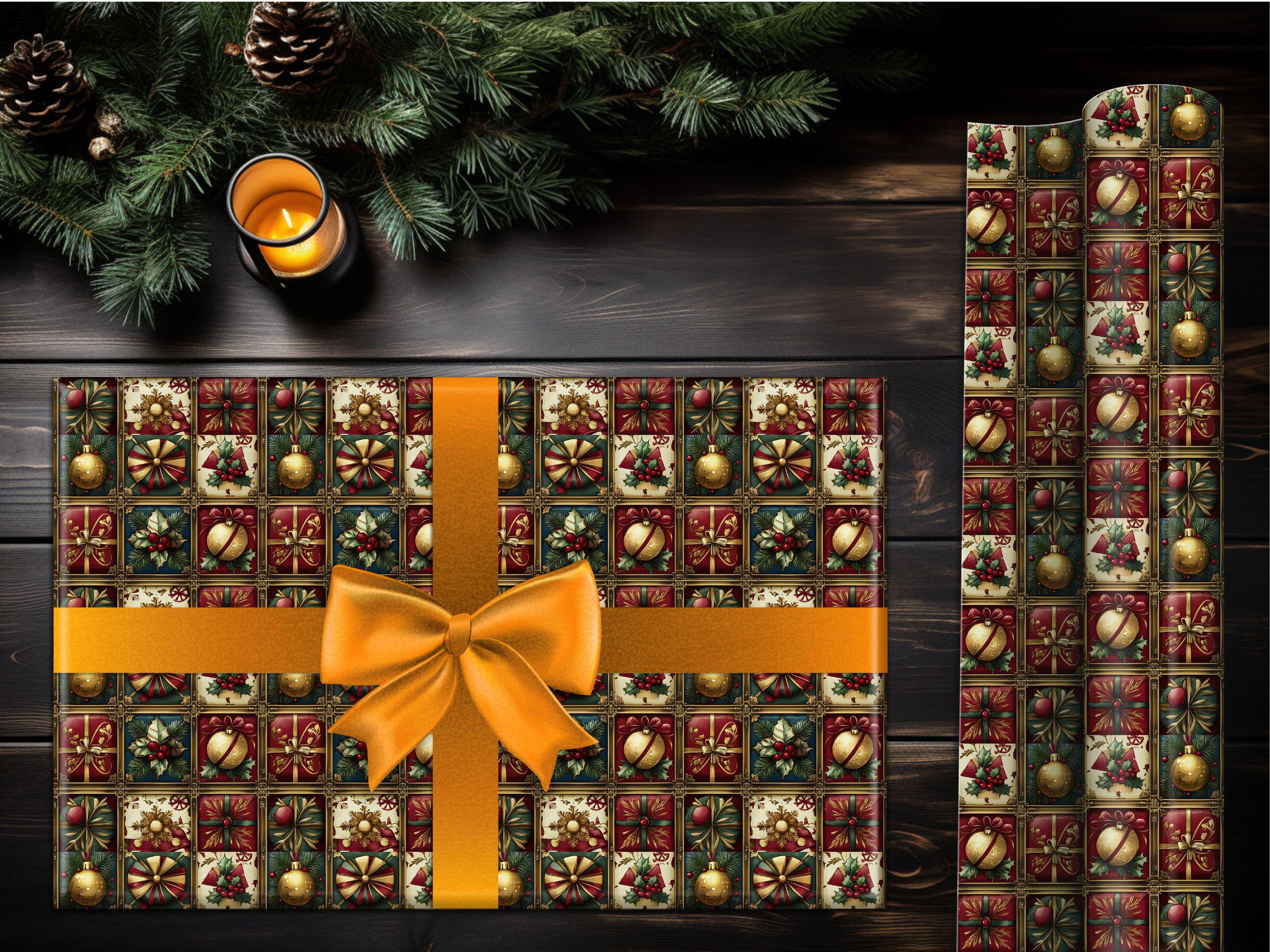 Luxury Victorian Christmas Wrapping Papers Opal Luxe Empire Pattern, 3D ...
