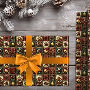 Luxury Victorian Christmas Wrapping Papers Opal Luxe Empire Pattern, 3D ...
