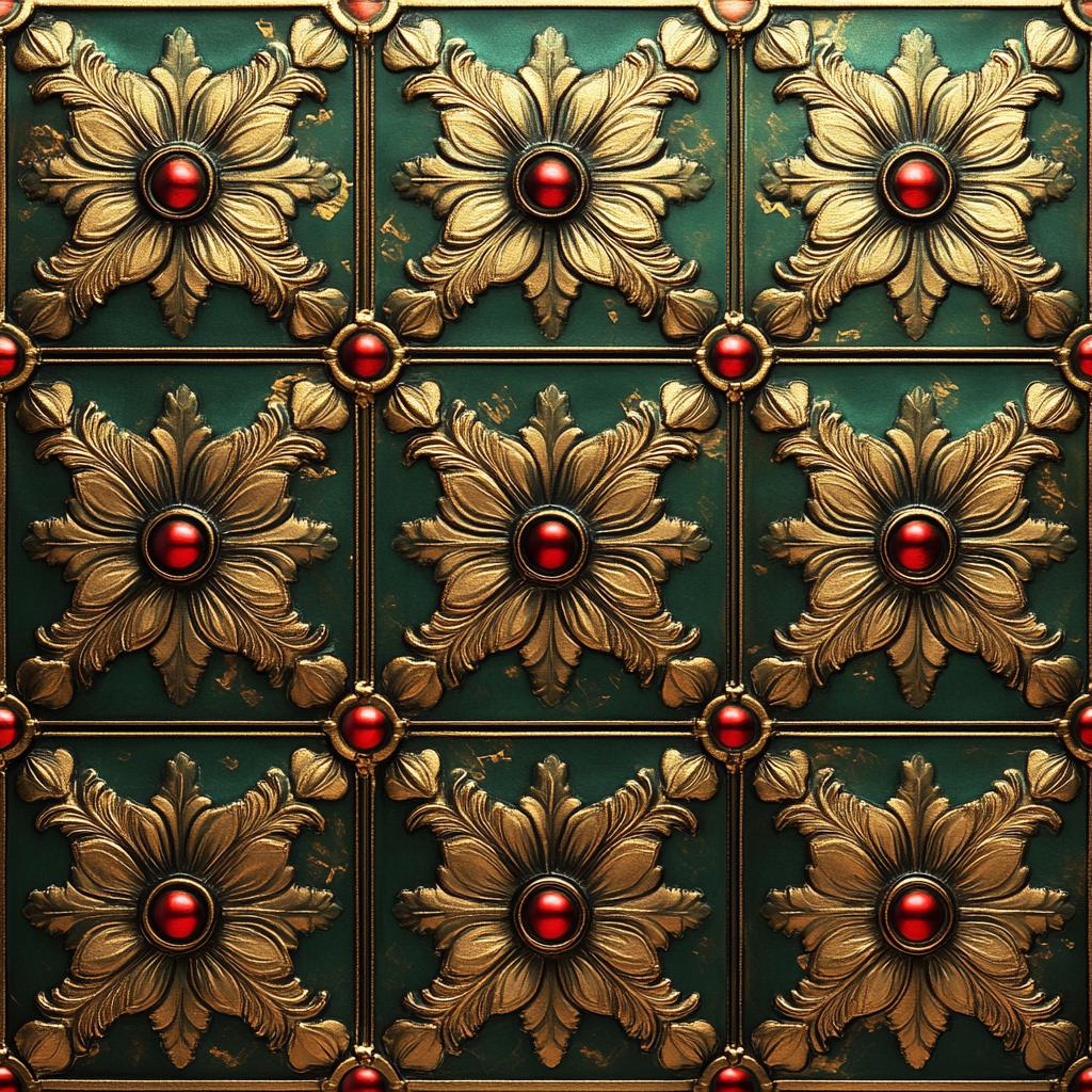 Gift Wrapping Papers, Golden Baroque Style Luxury Opal Luxe Empire ...