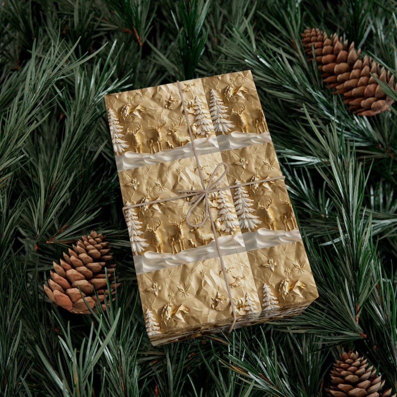 Wrapping Papers, Luxury Holiday Gift Wrap With 3D Classic Characters ...