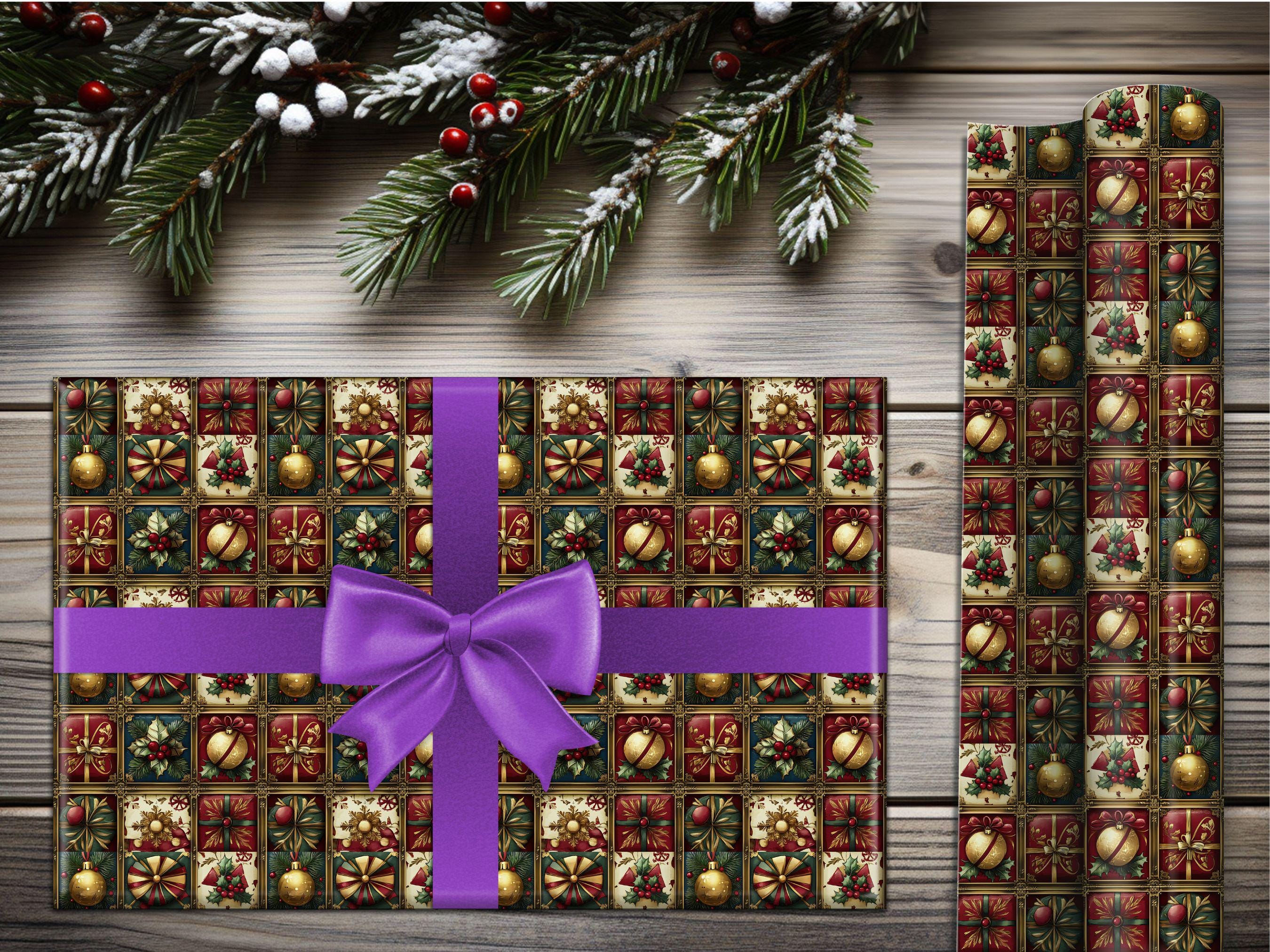 Luxury Victorian Christmas Wrapping Papers Opal Luxe Empire Pattern, 3D ...