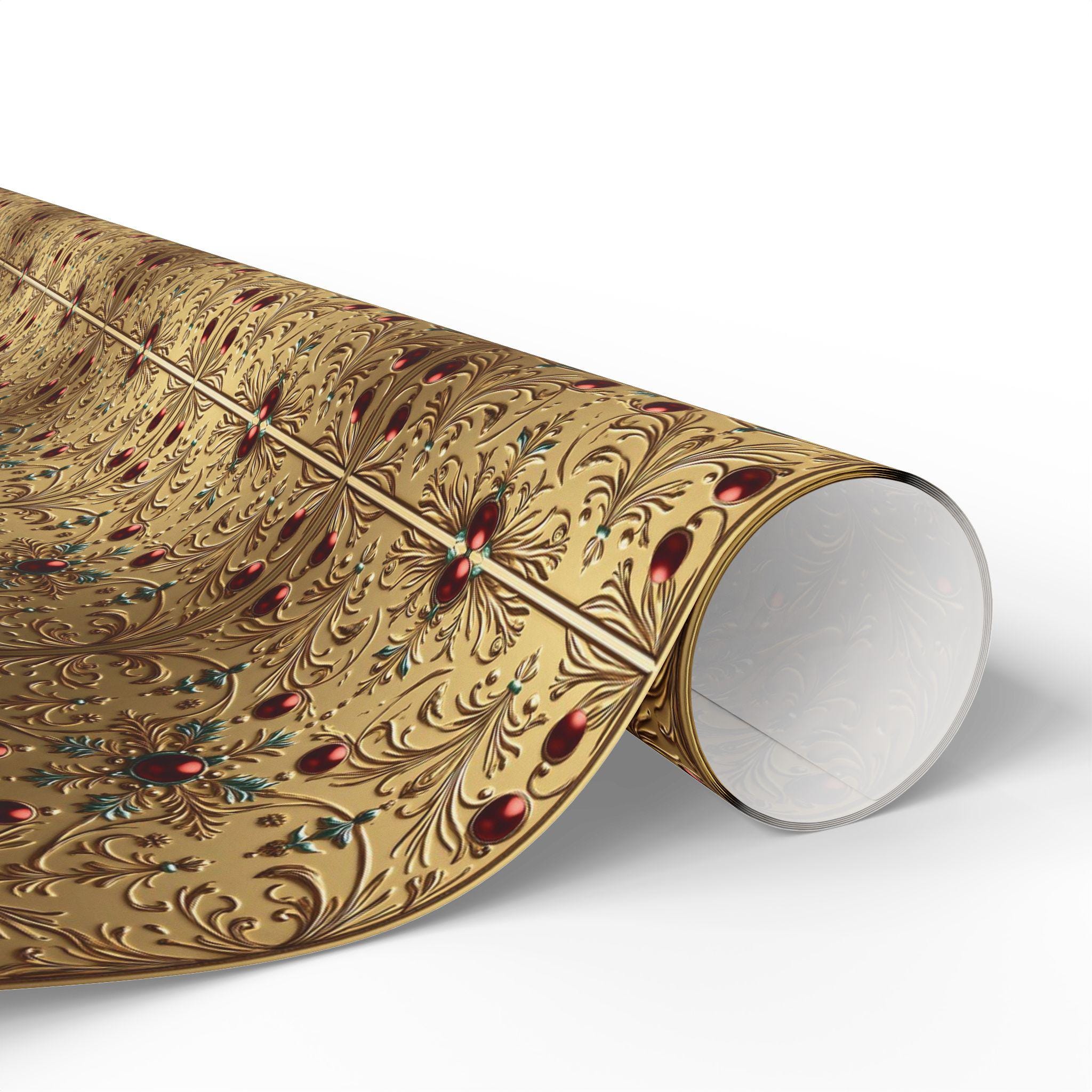 Christmas Wrapping Papers Opal Luxe Empire Print Paper, Holiday Gift ...