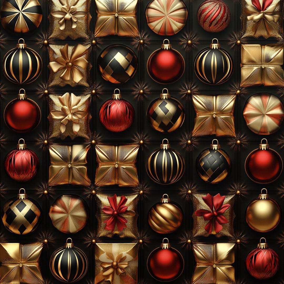 Luxury Golden Cubism Christmas Gift Wrapping Paper - Etsy