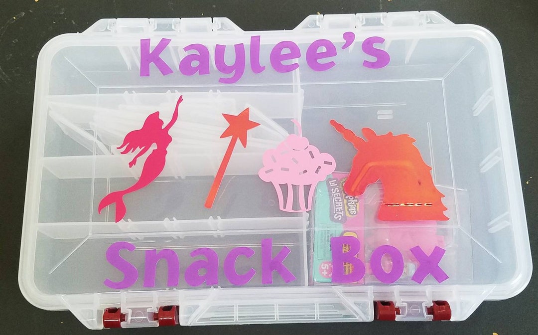 Customized Snack Box Girly Girl Personalized Snackle Box Custom Name ...