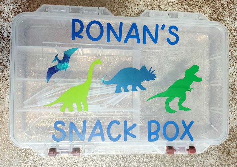Dino Customized Snack Box Dinosaurs Themed Personalized - Etsy