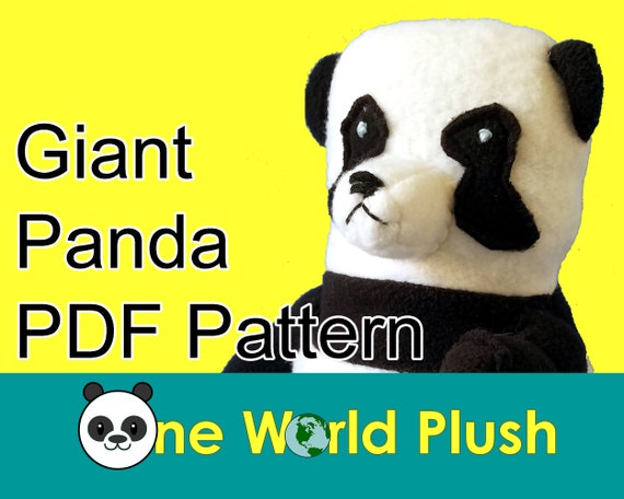 Giant Panda Stuffed Animal Plush PDF Sewing Pattern Endangered - Etsy