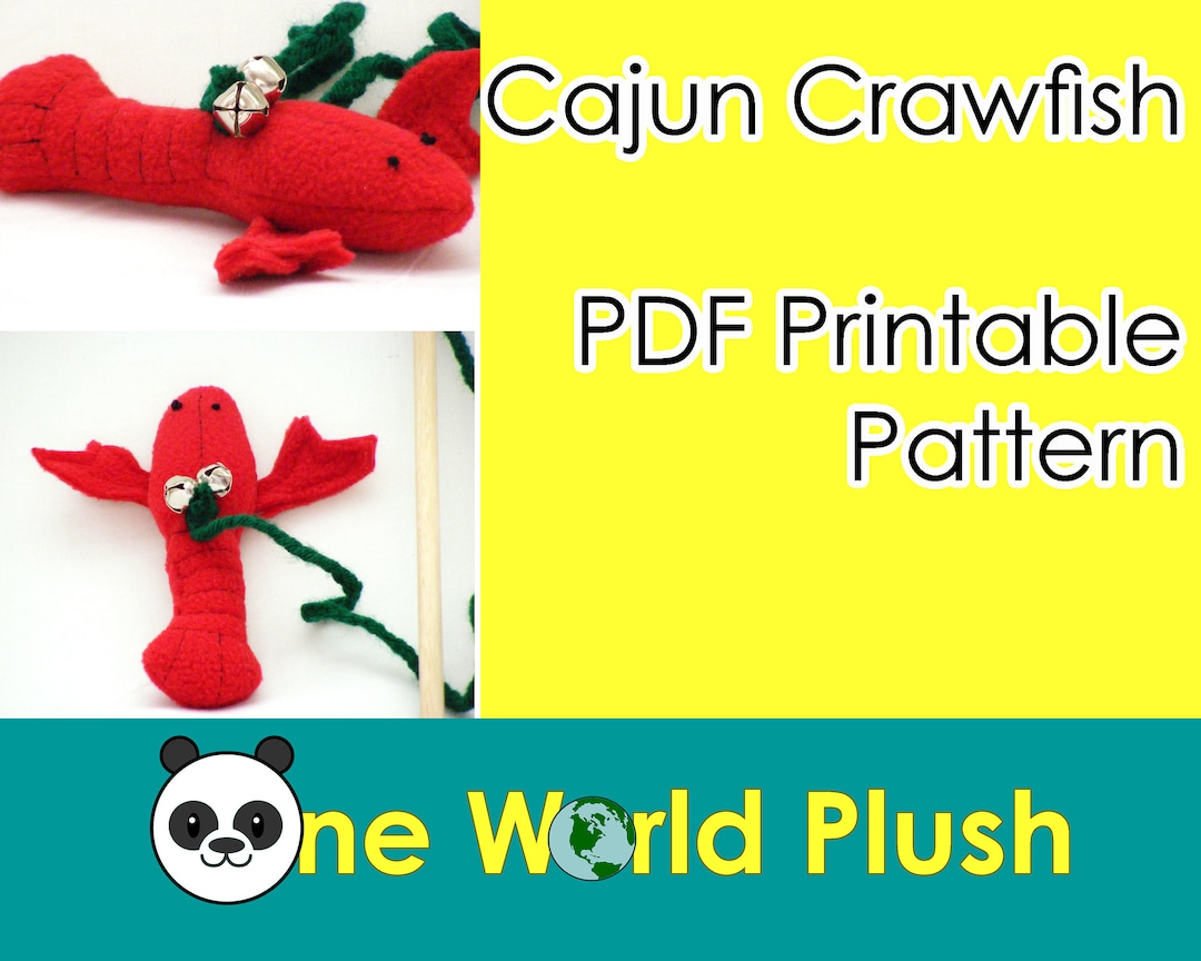 Cajun Crawfish PDF Printable Sewing Pattern Letter and A4 Sizes - Etsy