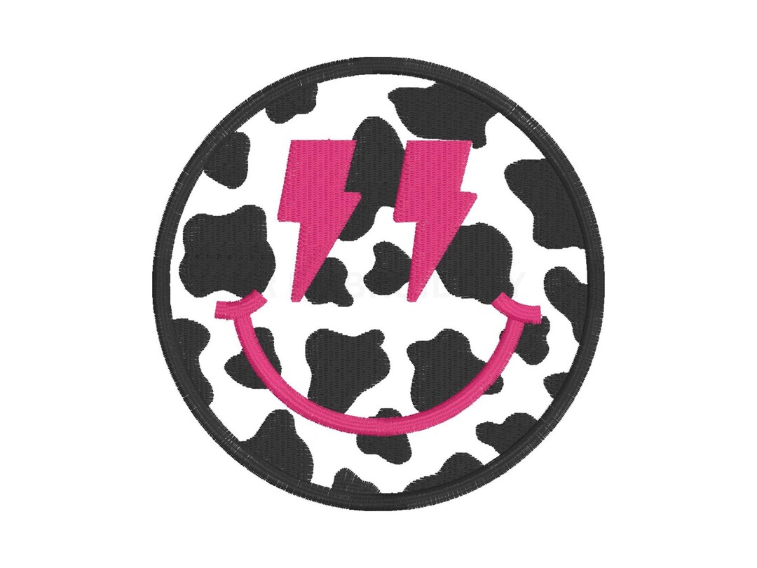Cowgirl Smiley Face Embroidery Design | Trendy Embroidery File (digital ...