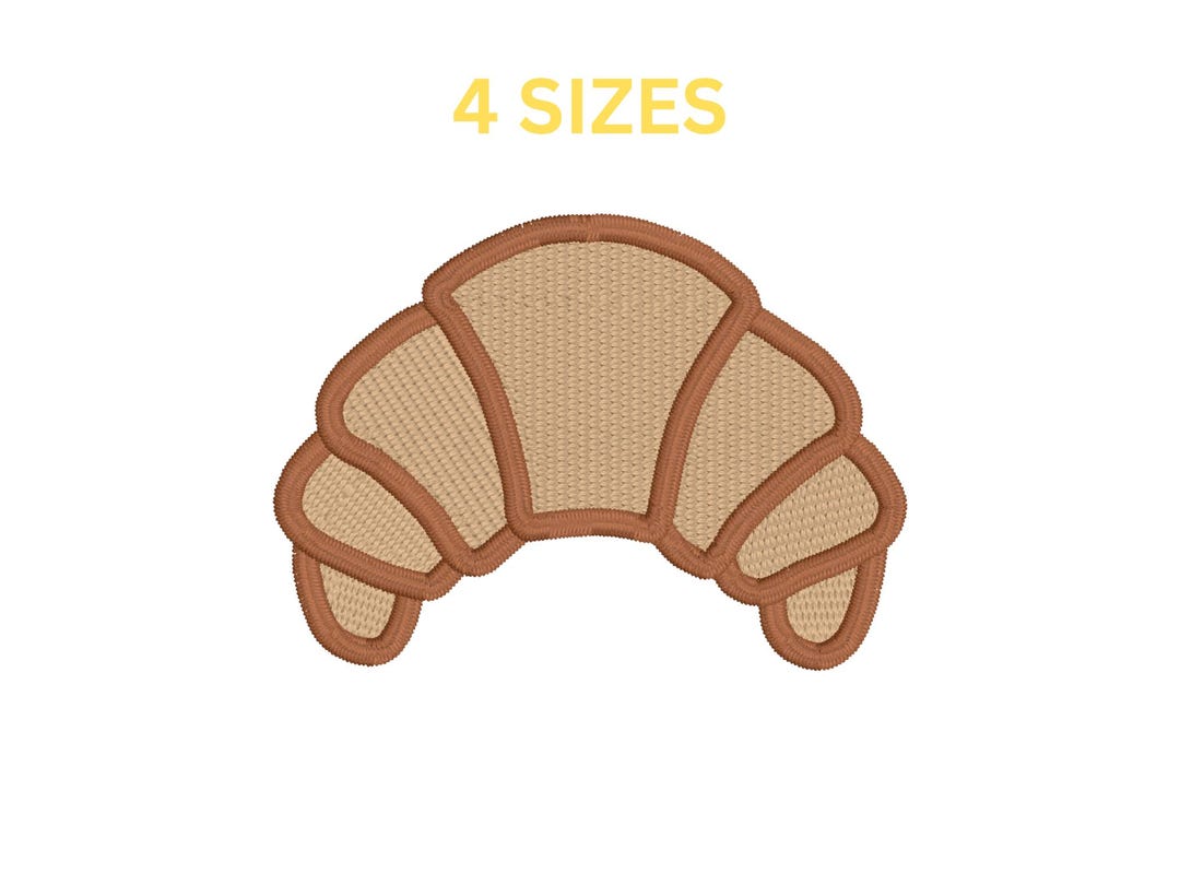 Croissant Embroidery Design | Kitchen Food File (digital Download) - Etsy
