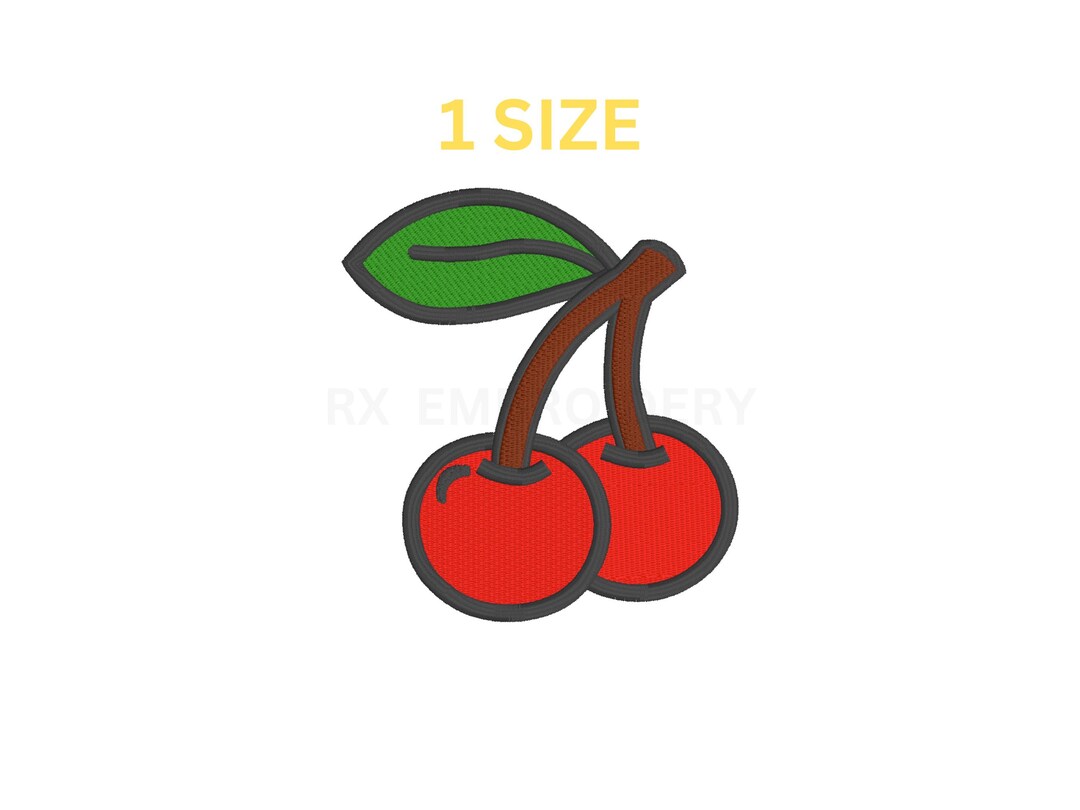 Cherry Embroidery Design | Cherries Embroidery | Cute Embroidery ...