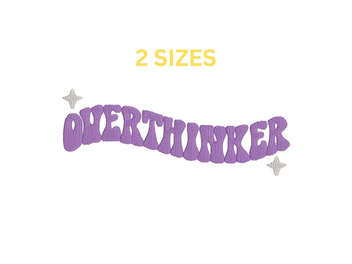 Overthinker Embroidery Design | Aesthetic Embroidery File | Trendy ...