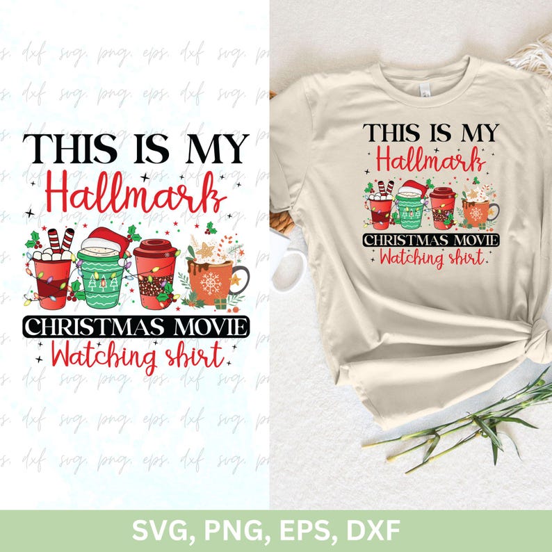 This is My Hallmark Svg Png Eps, Christmas Movie Watching Shirt Svg Png ...