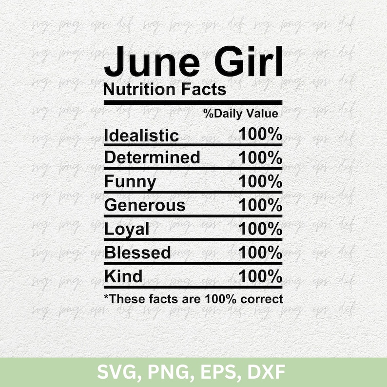 June Girl, Nutrition Facts Svg, June Girl Svg, Queens Are Born in June ...
