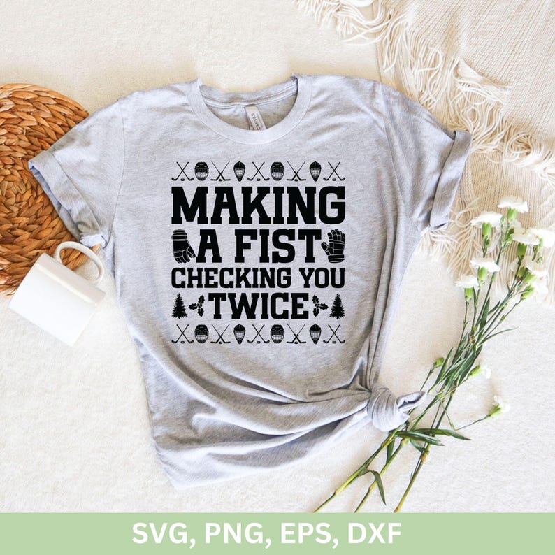 Ice Hockey Shirts Svg, Making a First Checking You Twice Svg, Hockey ...