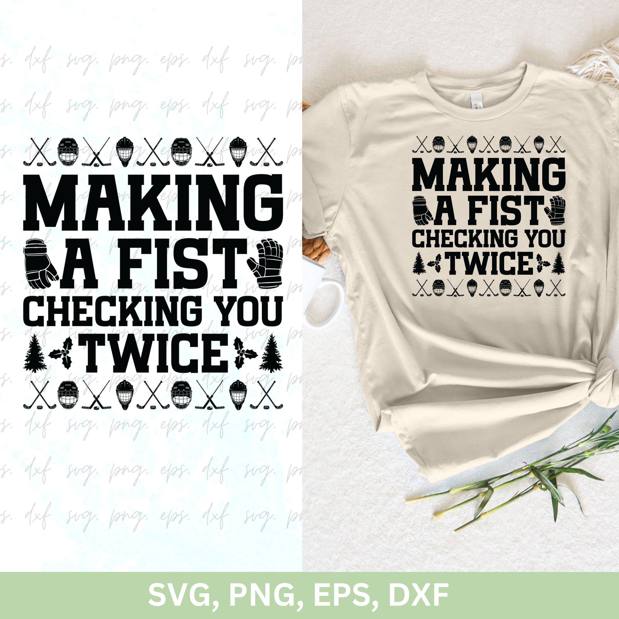 Ice Hockey Shirts Svg, Making a First Checking You Twice Svg, Hockey ...
