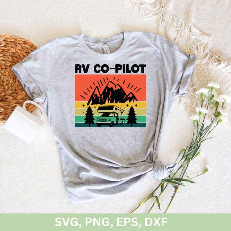 RV Co-pilot SVG, Png, Dxf | Funny Camping Svg, RV Camper Svg, Caravan ...