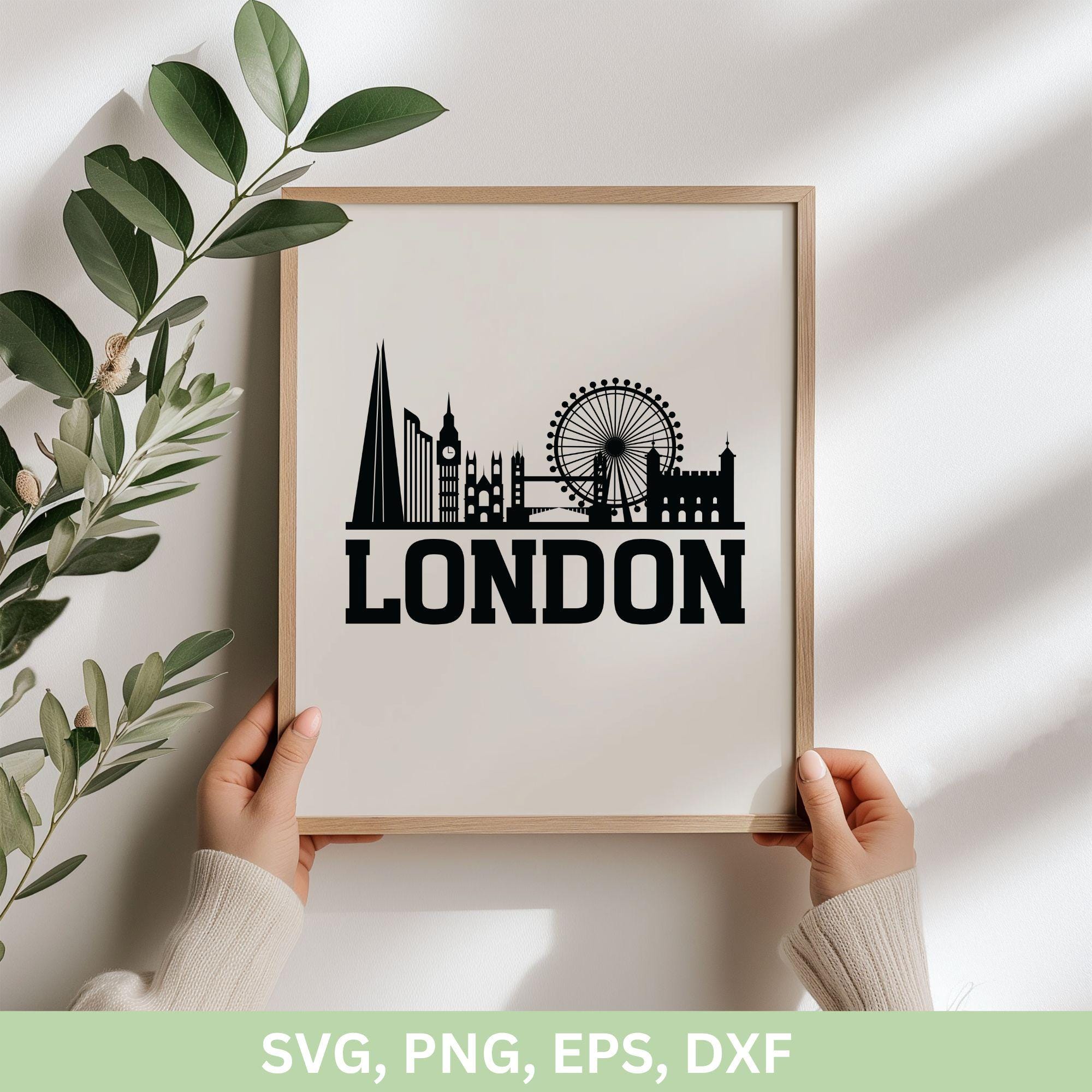 London SVG, PNG, DXF | London City Skyline Clipart Svg, Png ...