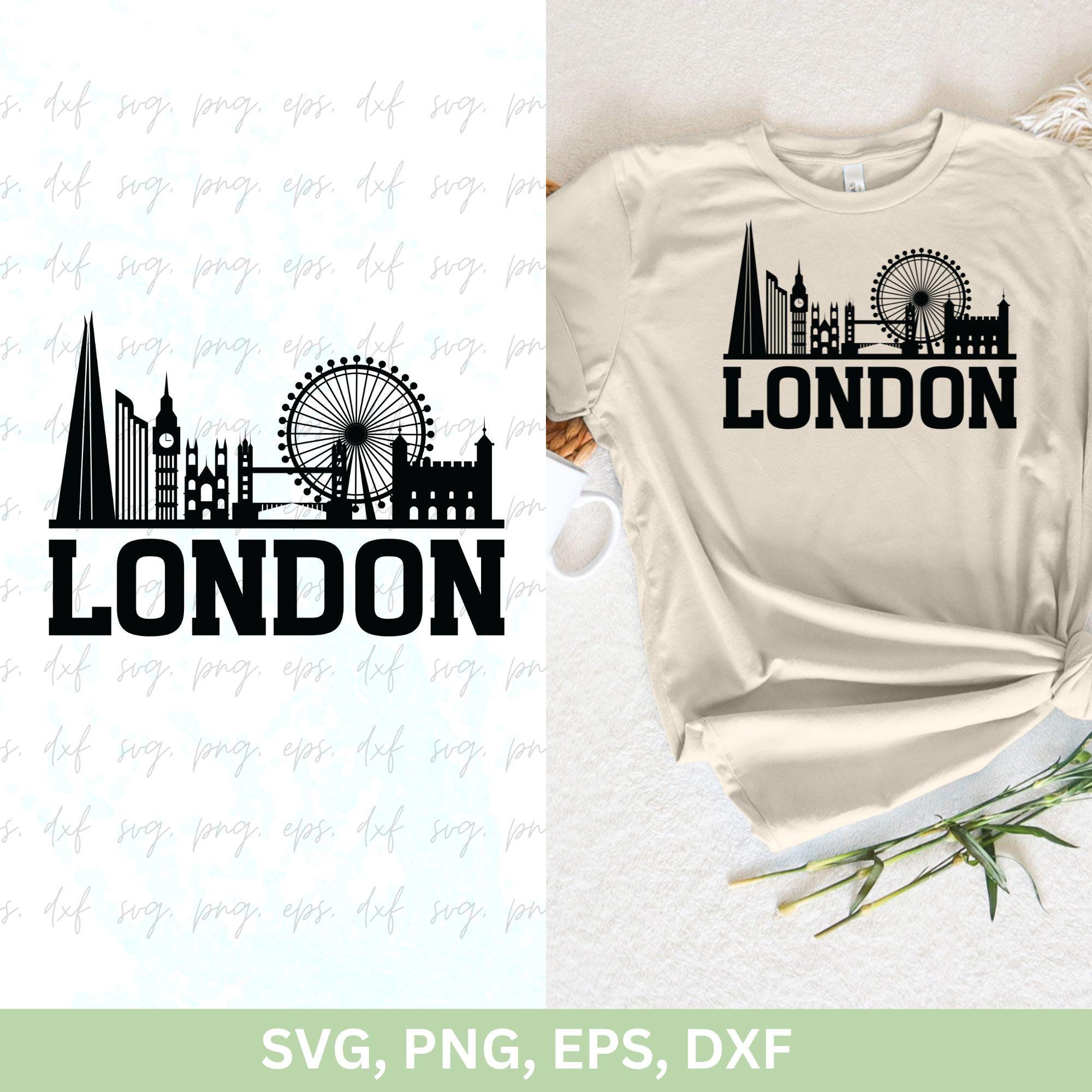 London SVG, PNG, DXF | London City Skyline Clipart Svg, Png ...