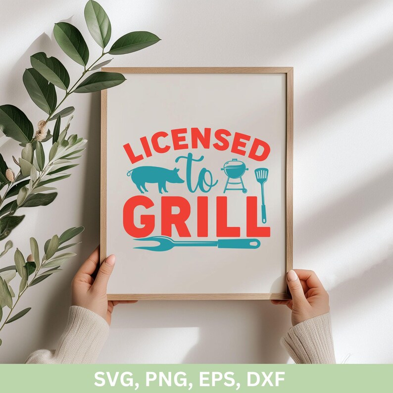 BBQ Party Svg, Licensed to Grill Svg Clipart Vectors Icon, Tim Mcgraw ...