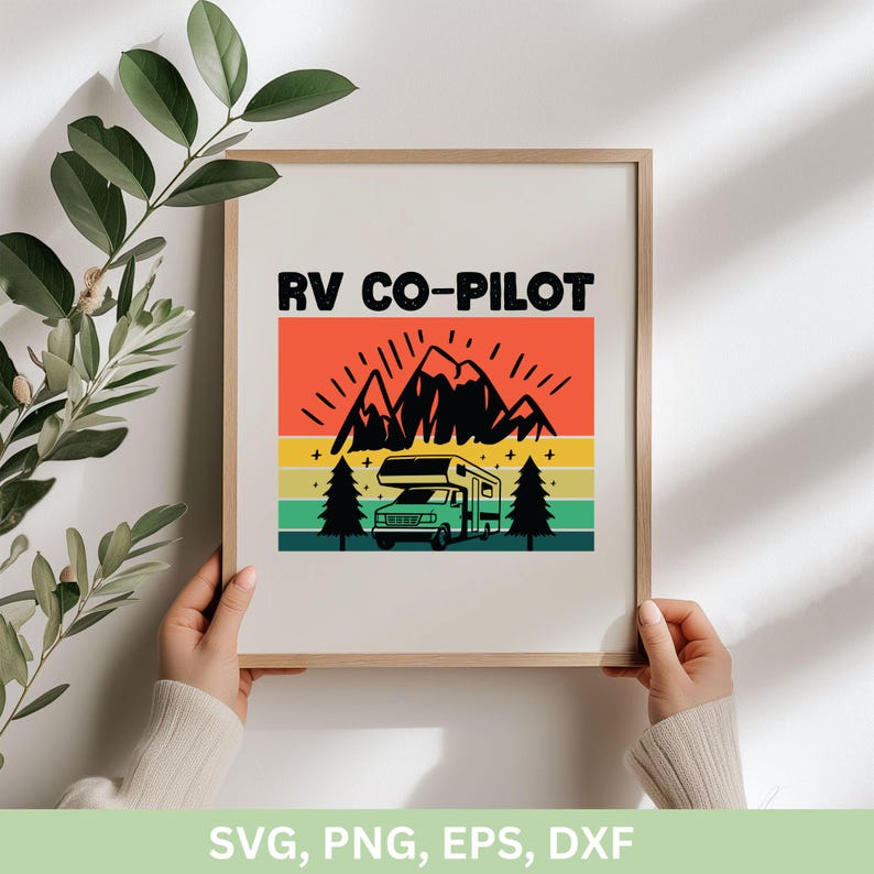 RV Co-pilot SVG, Png, Dxf | Funny Camping Svg, RV Camper Svg, Caravan ...