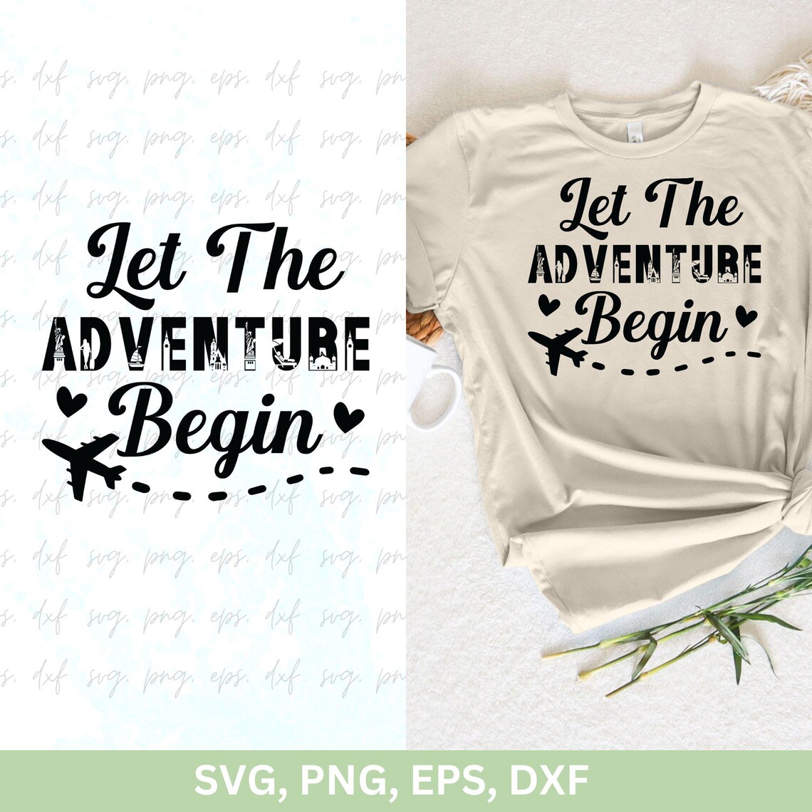 Let the Adventure Begin SVG, PNG, DXF | Travel Svg, Png | Travel ...