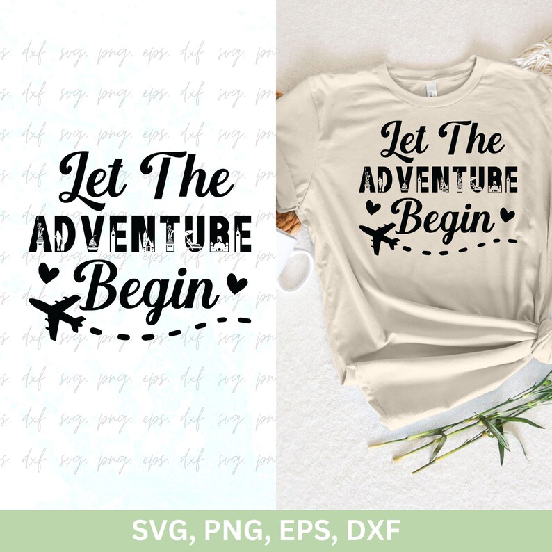 Let the Adventure Begin SVG, PNG, DXF | Travel Svg, Png | Travel ...