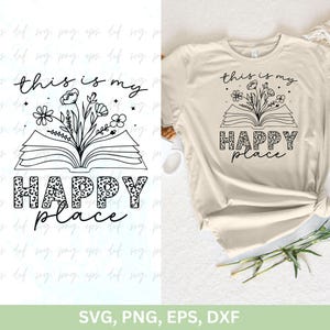 This is My Happy Place Svg Png Eps | Bookish Design Svg | Literary ...