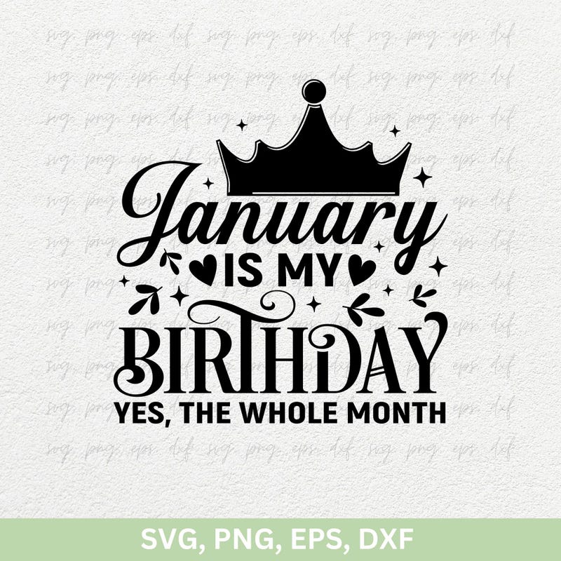 January Birthdays Card - Etsy
