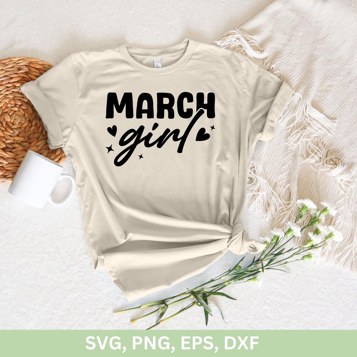 March Girl Svg, March Birthday Png, Queens Are Born in March, March ...