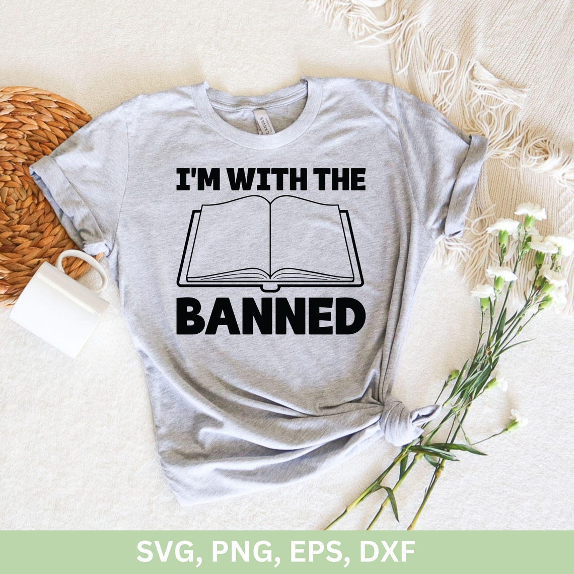 I'm With the Banned Svg Png | Bookish Svg Designs PNG | Literary ...