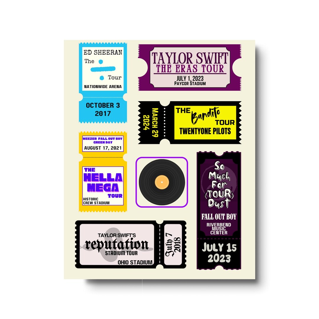 Personalized Ticket Poster- Concert, Movie, Events, Etc. - Etsy
