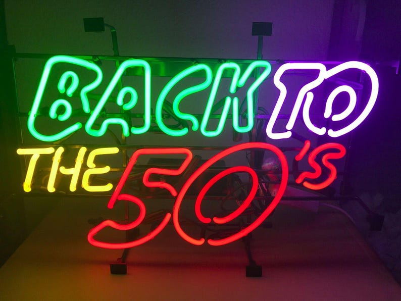 Neon Back to the 50s Sign - Etsy