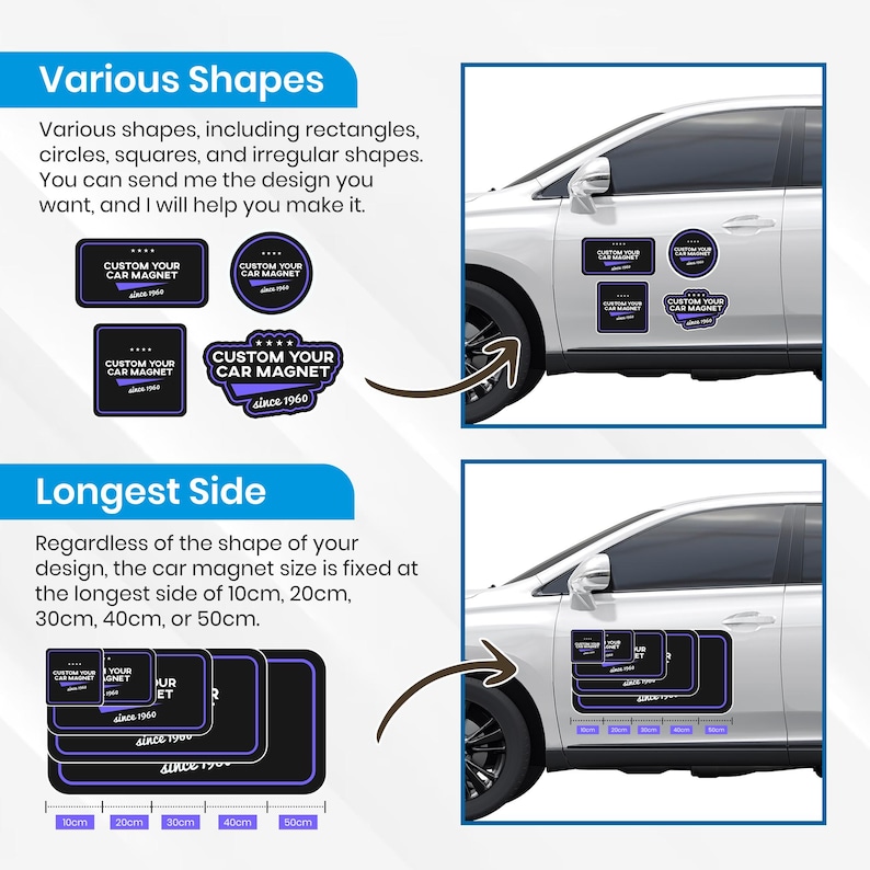 Custom Car Magnet With Logo: Weatherproof Magnetic Decal - Etsy