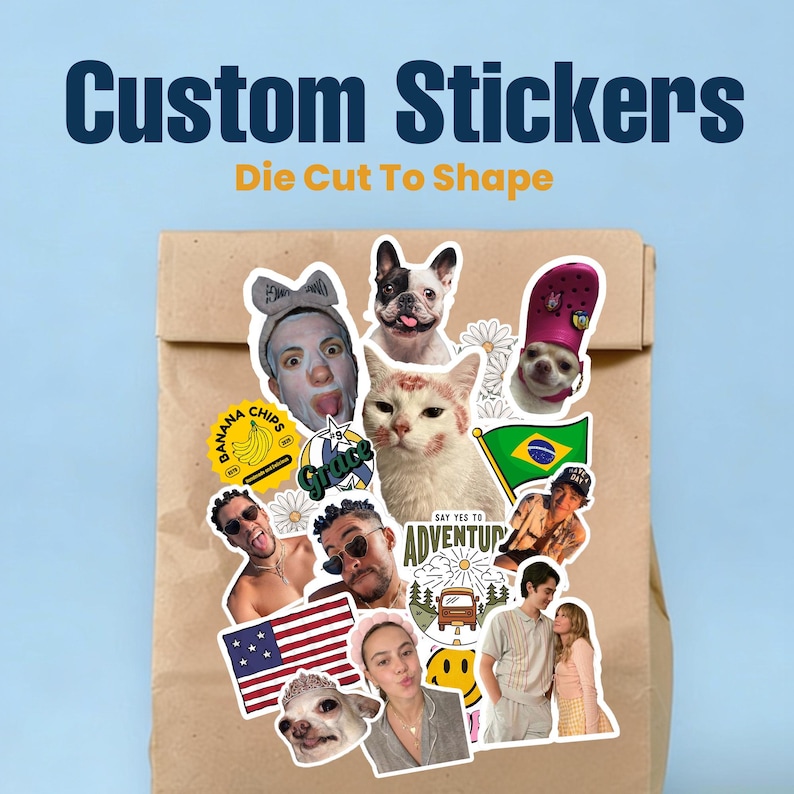 Stickers vinyles découpés personnalisés avec photo et texte - Stickers ...