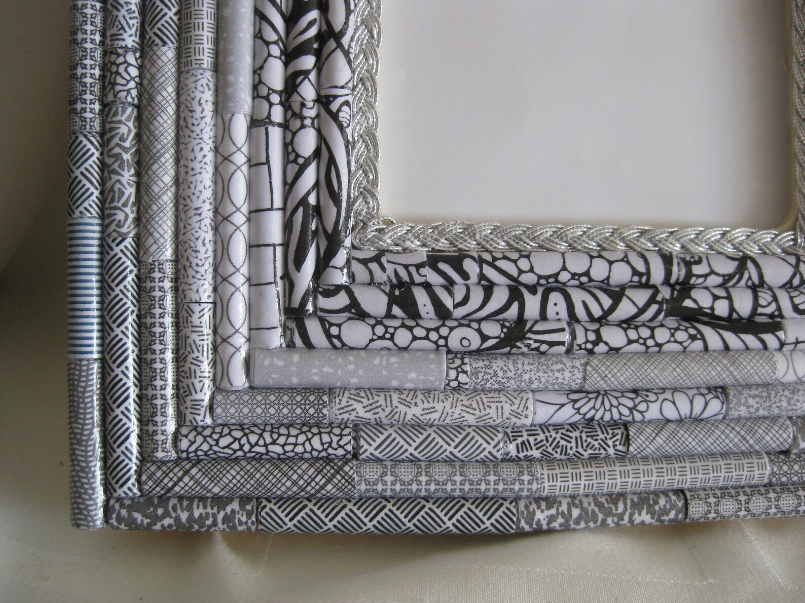 Picture Frame Decorated With Hand Made up Cycled Paper Rolls - Etsy