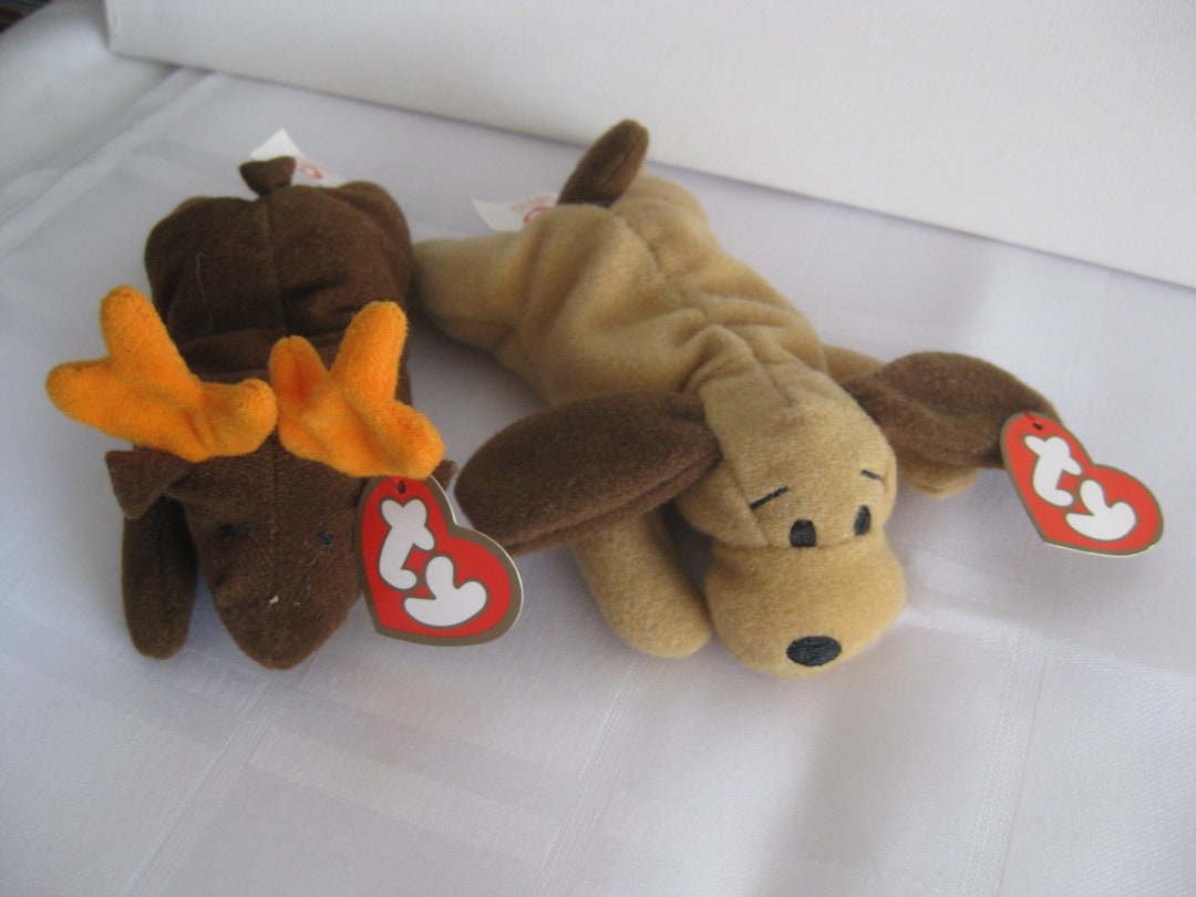 2 TY Teenie Beanie Babies, Bones and Chocolate, 1993, Great Vintage ...