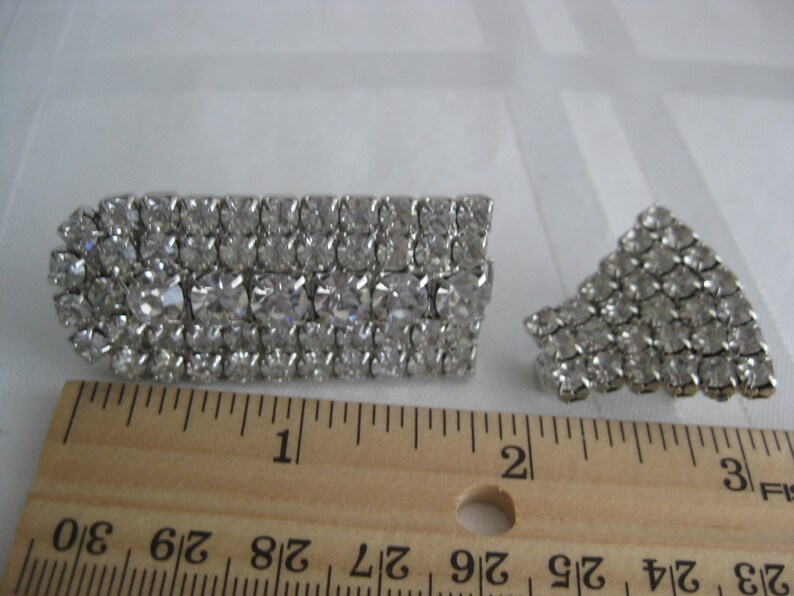 Art Deco, Vintage Rhinestone Belt Buckle, Interesting Design, Bright ...