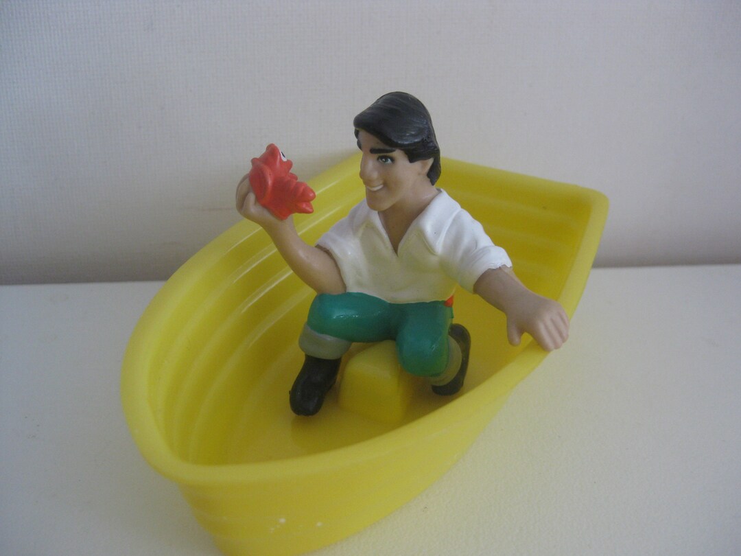 Prince Eric Figurine From the Little Mermaid Story, Sitting in the Boat ...